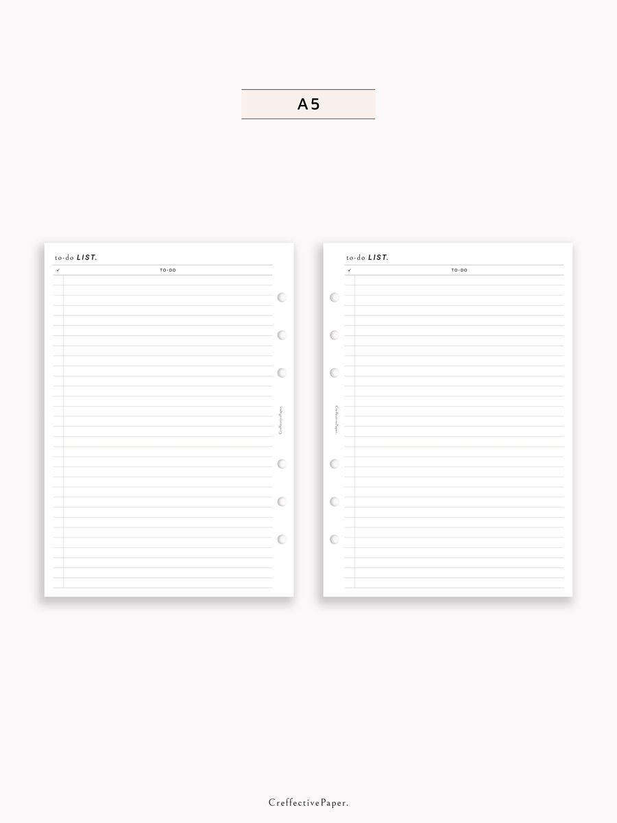 N148 | To-do List (Basic) – CreffectivePaper