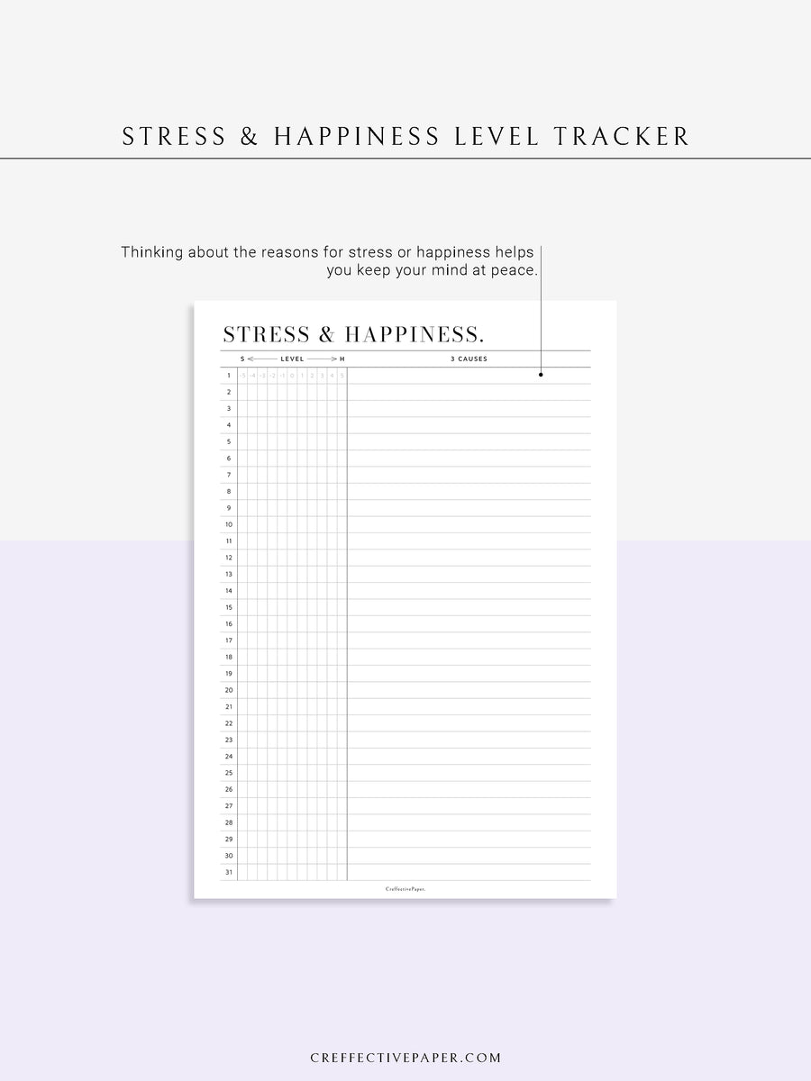 N122-4 | Stress & Happiness Level Tracker – CreffectivePaper