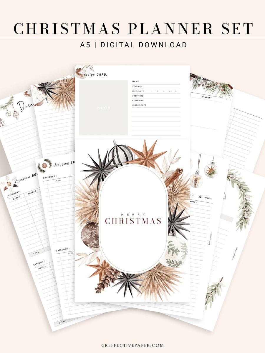 B103 | Christmas Planner Bundle, 10 of Set – CreffectivePaper