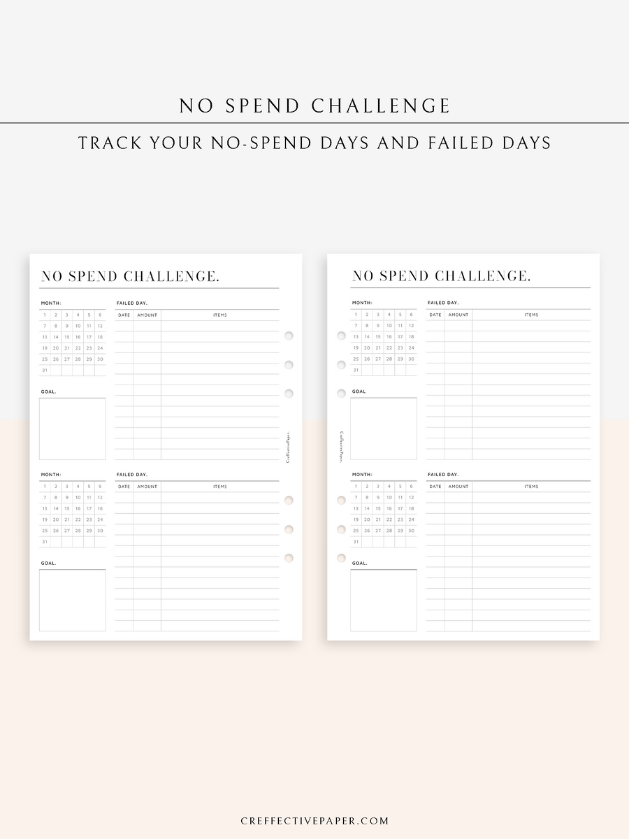 T133 | No Spend Challenge – CreffectivePaper