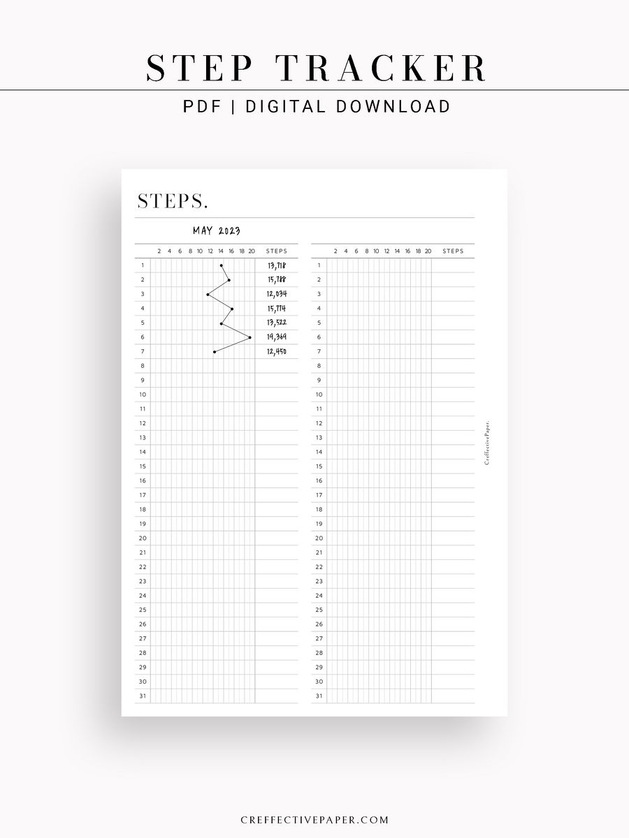 T135 | Step Tracker – CreffectivePaper