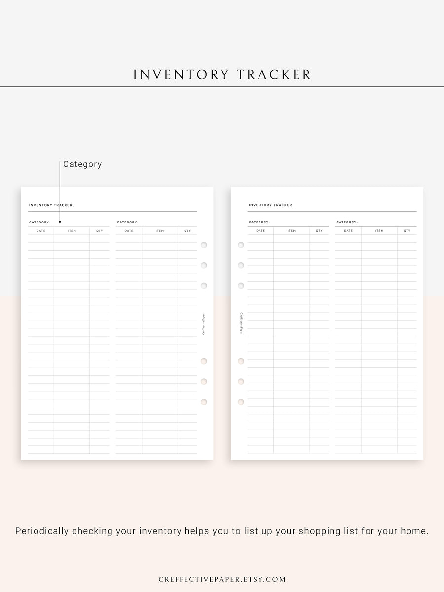 N115-3 | Home Inventory Tracker – CreffectivePaper