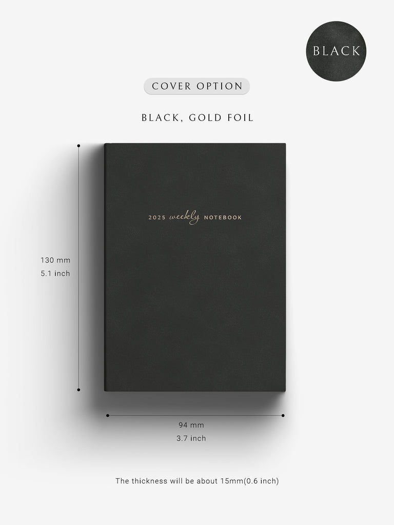 2025 Weekly Notebook, Passport Size – CreffectivePaper