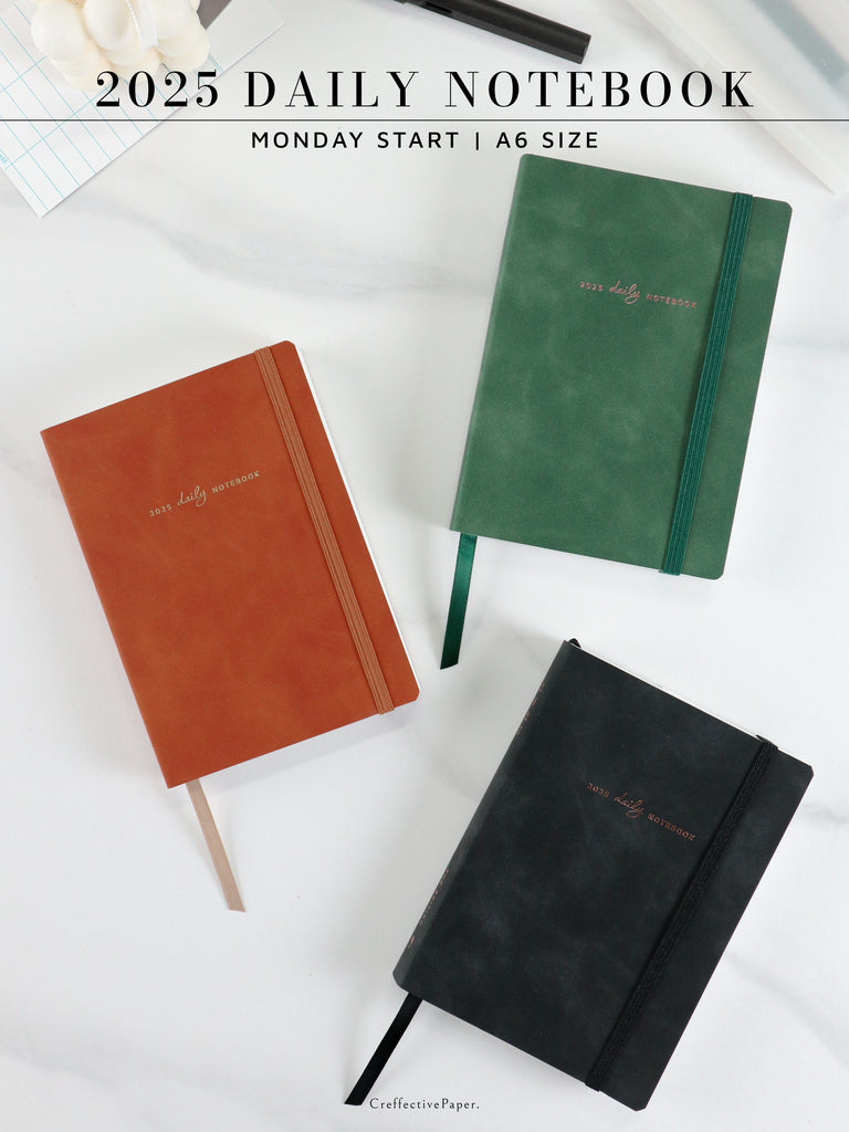 2025 Daily Notebook, A6 size – CreffectivePaper