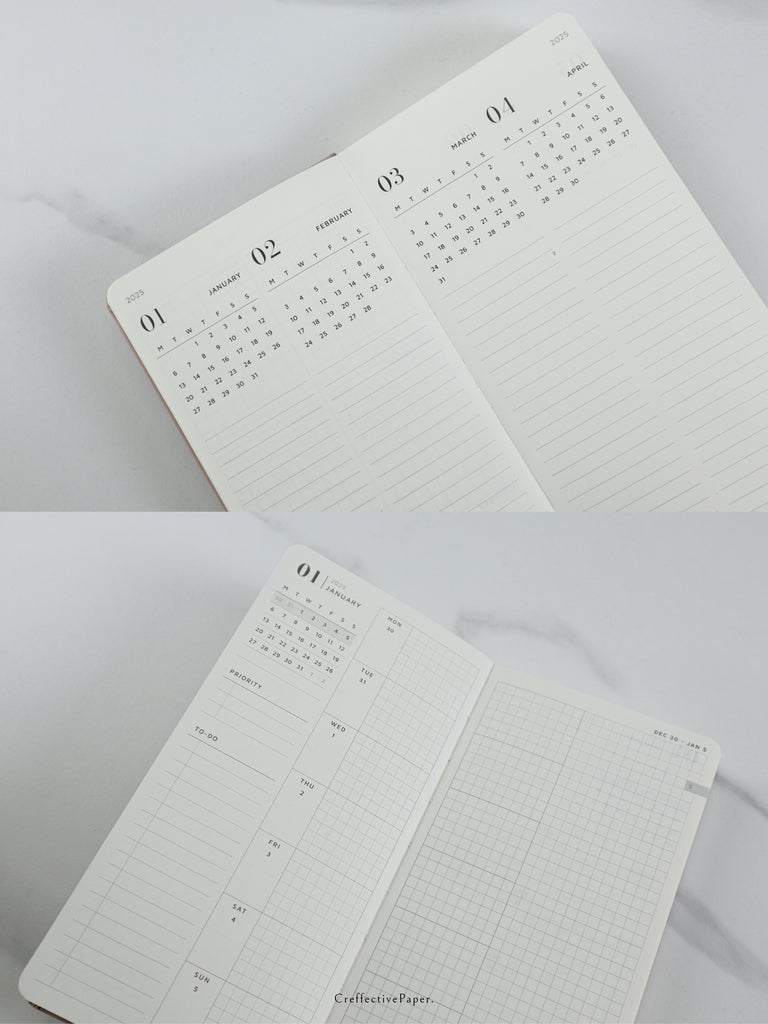 2025 Weekly Notebook, Weeks size – CreffectivePaper