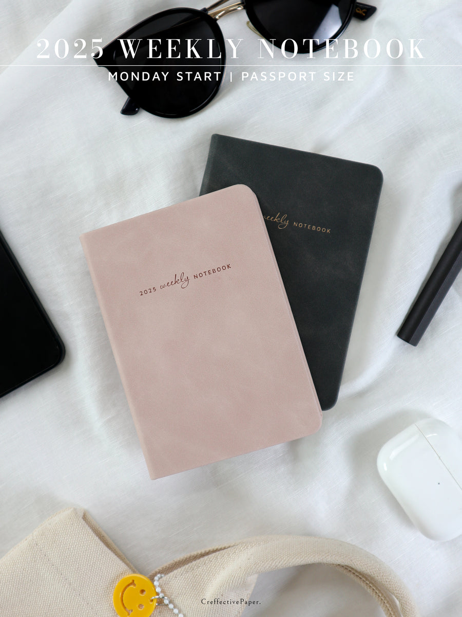 2025 Weekly Notebook, Passport Size – CreffectivePaper
