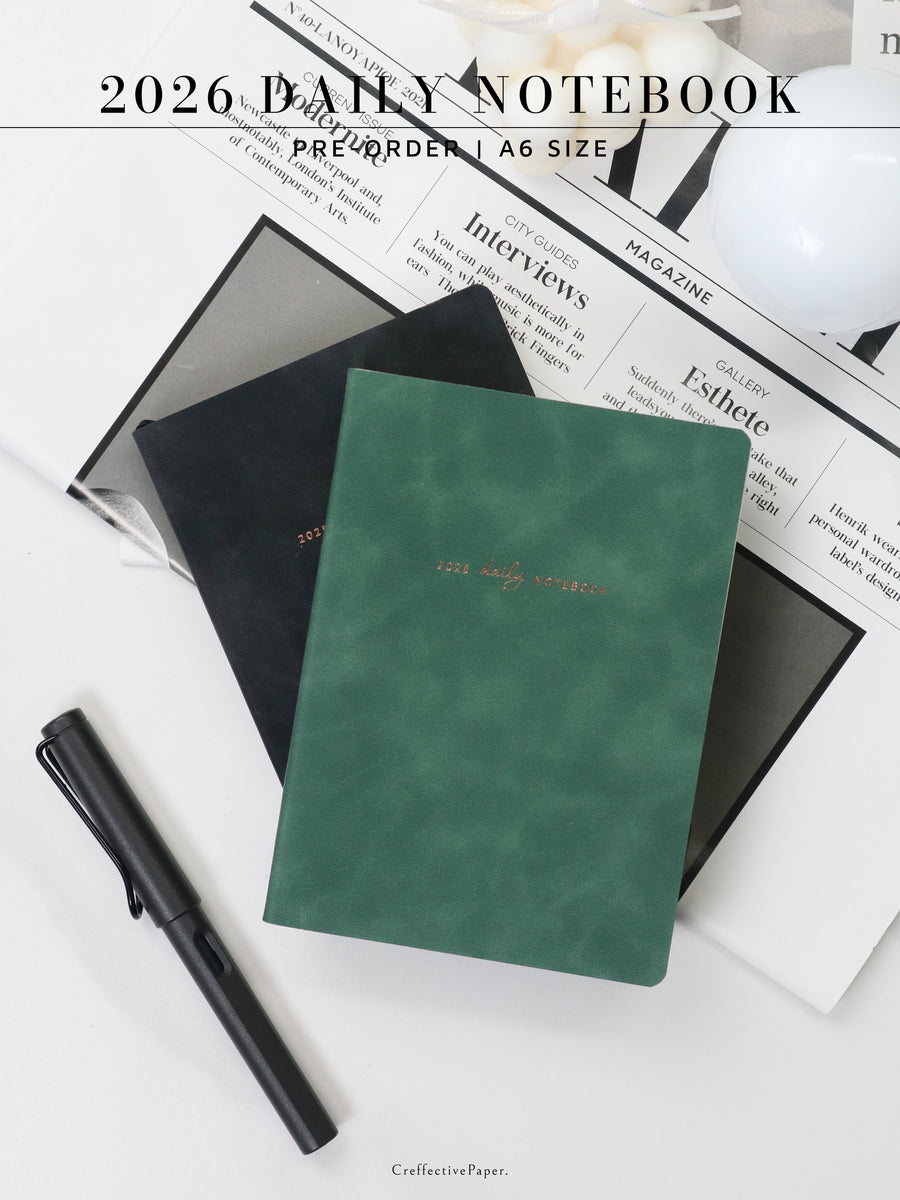 2026 Daily Notebook, A6 size – CreffectivePaper