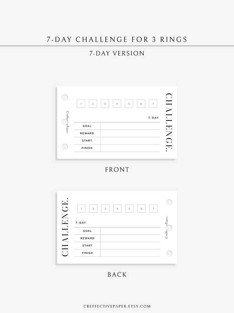 T139 | 7-day & 30-day Challenge for 3 Rings – CreffectivePaper