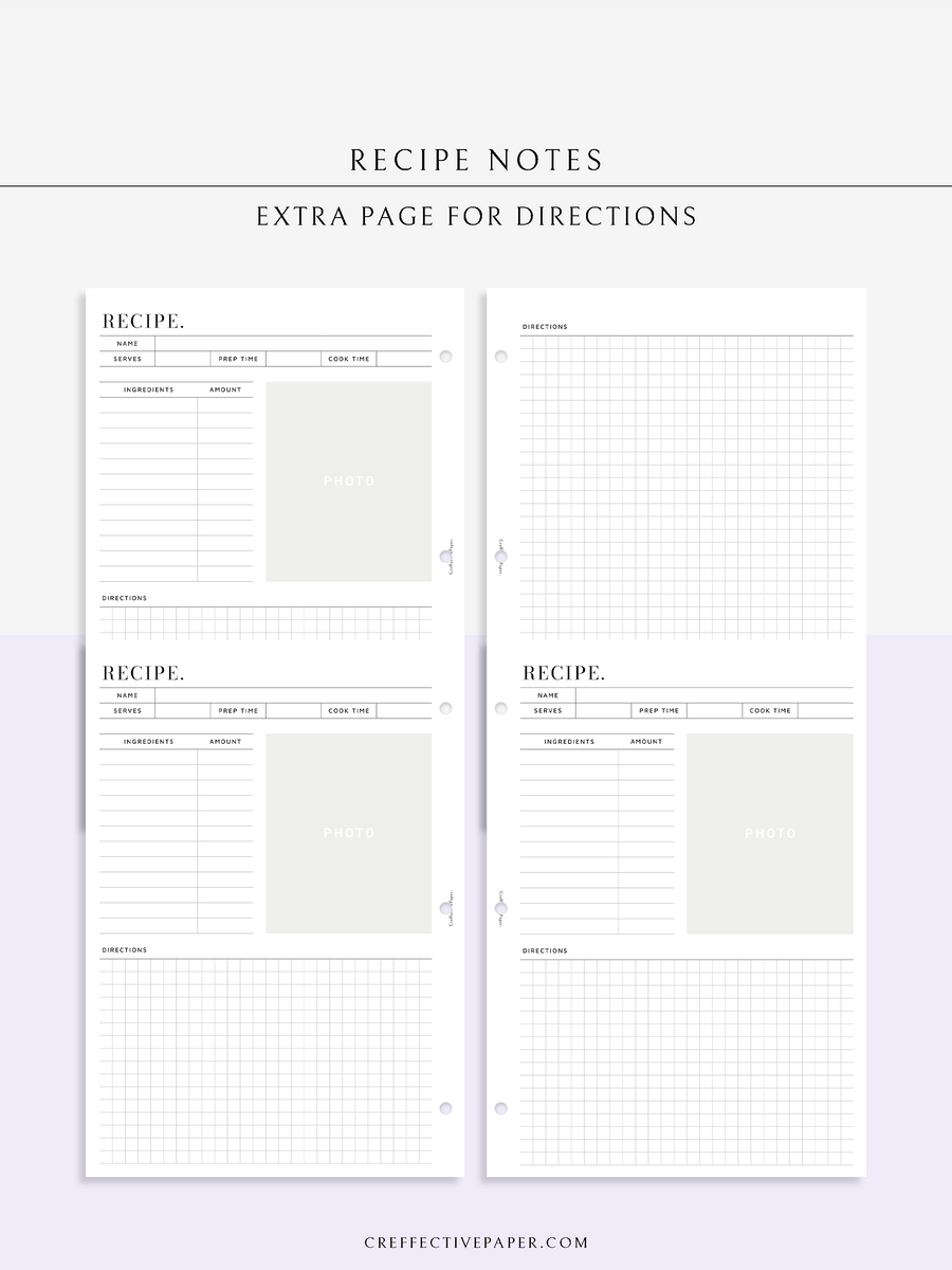 N136 | Recipe Notes – CreffectivePaper