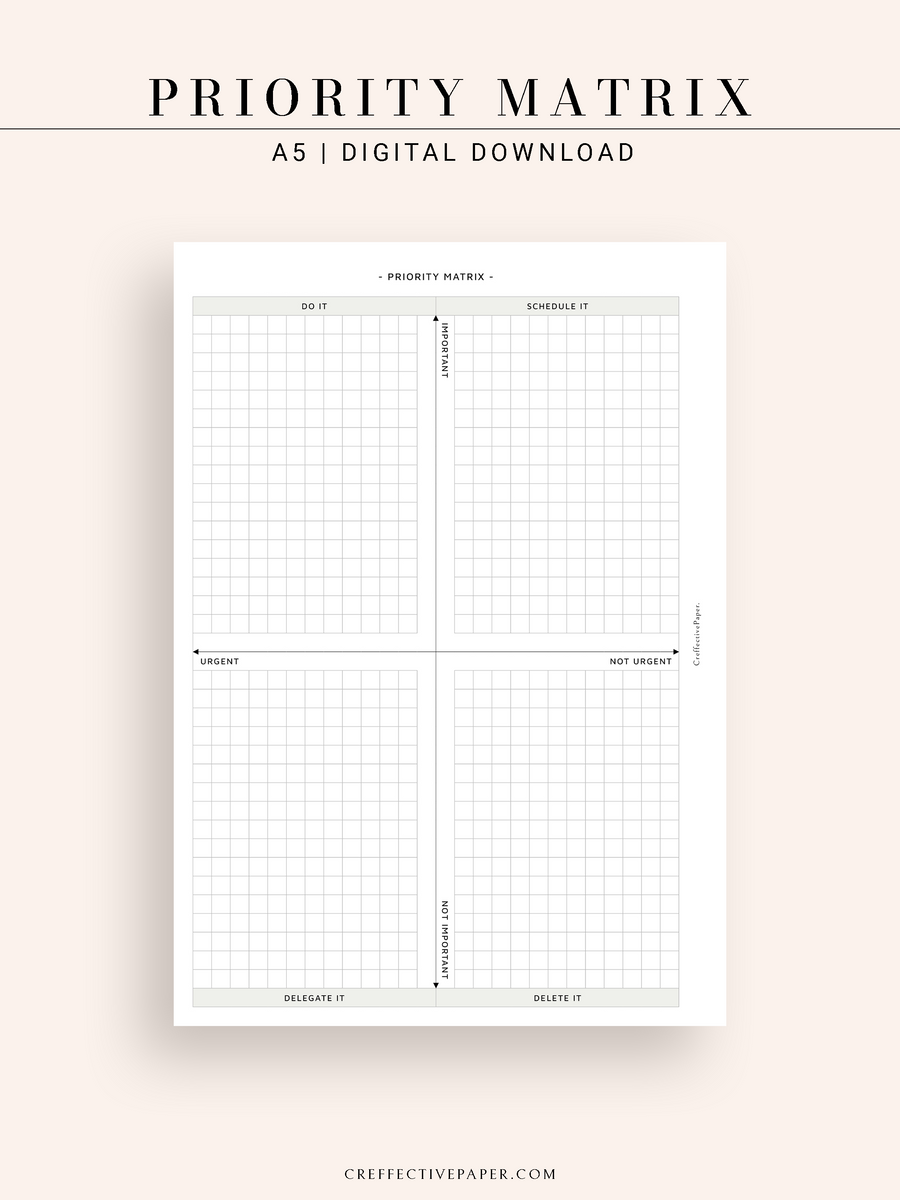 N133 | Priority Matrix – CreffectivePaper