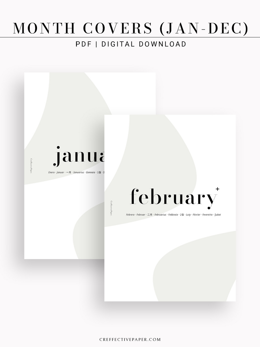 DA128 | Month Covers Dashboards(Jan-Dec) – CreffectivePaper