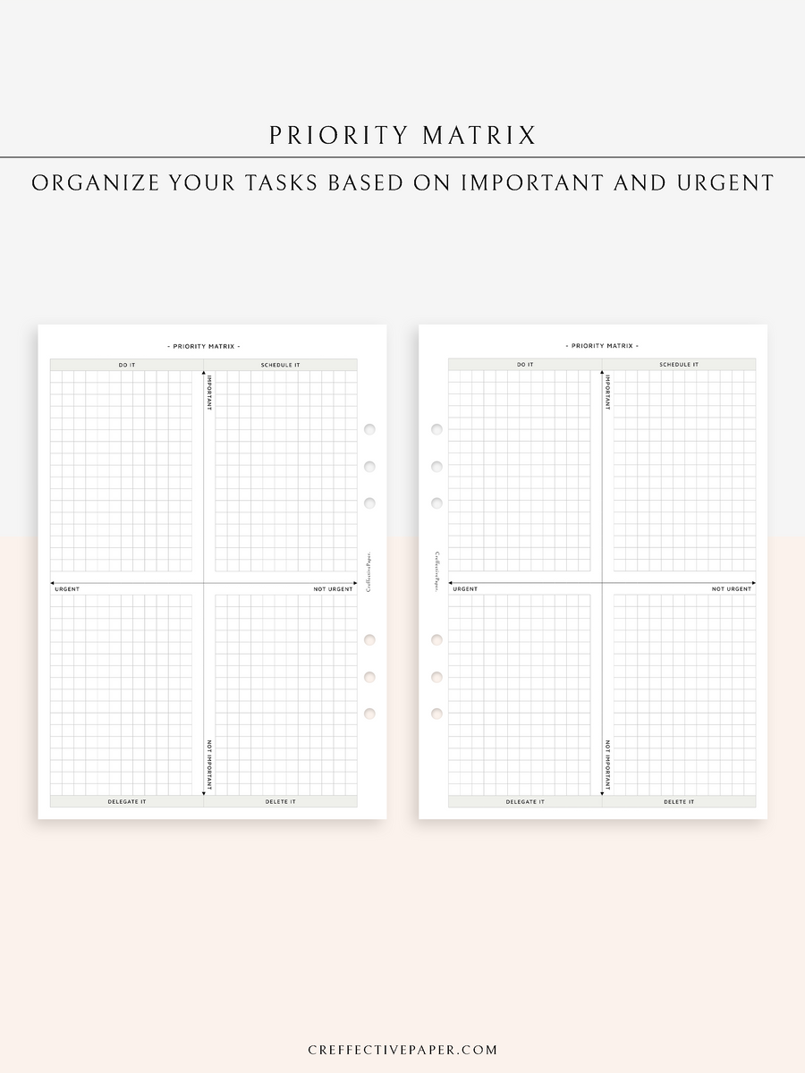 N133 | Priority Matrix – CreffectivePaper