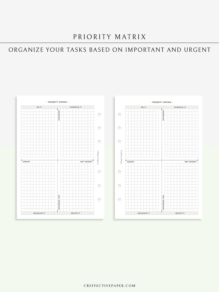 N133 | Priority Matrix – CreffectivePaper