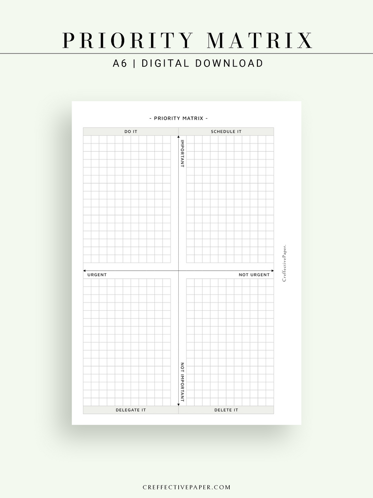 N133 | Priority Matrix – CreffectivePaper