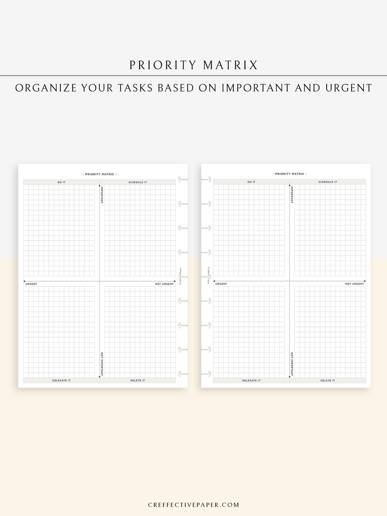 N133 | Priority Matrix – CreffectivePaper