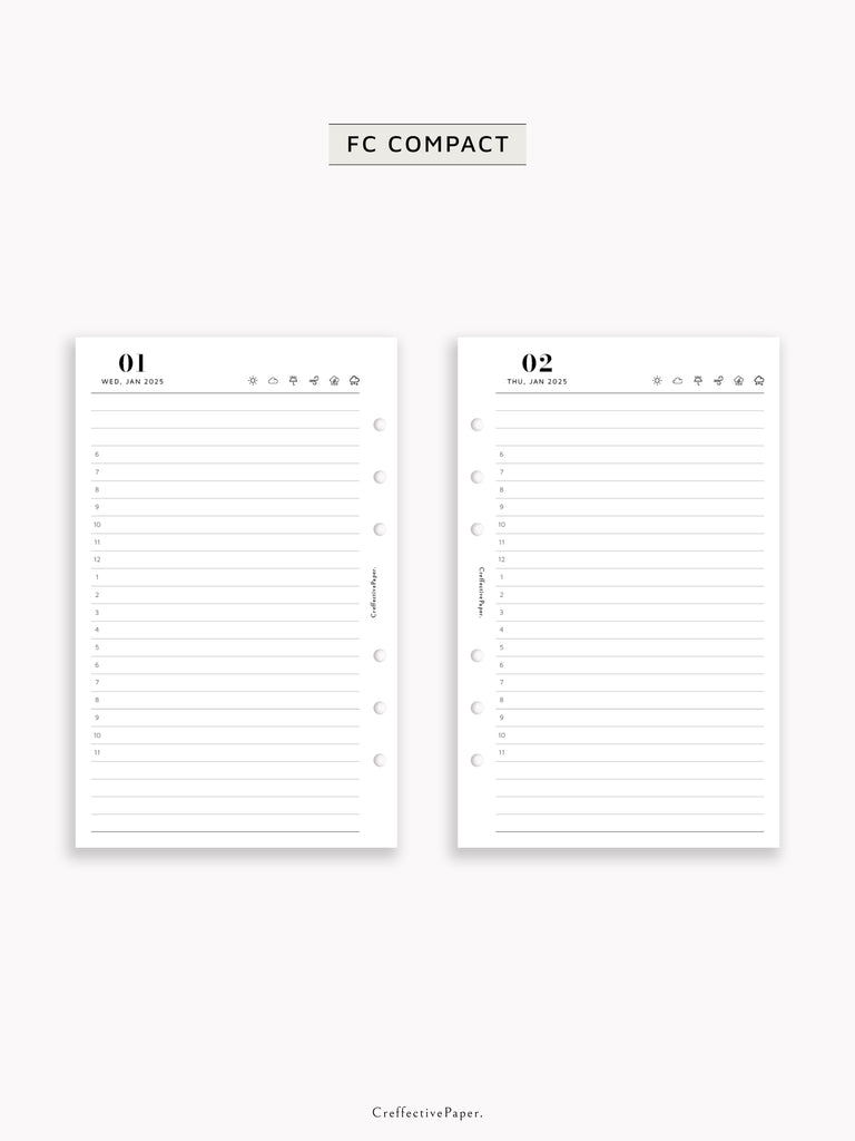 D126_2025 | 2025 Daily, DO1P, Lined – CreffectivePaper