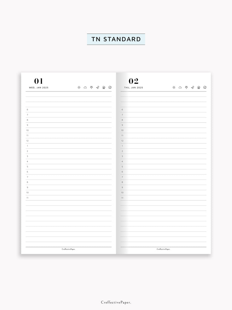 D126_2025 | 2025 Daily, DO1P, Lined – CreffectivePaper