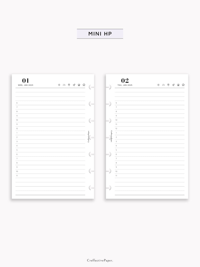 D126_2025 | 2025 Daily, DO1P, Lined – CreffectivePaper