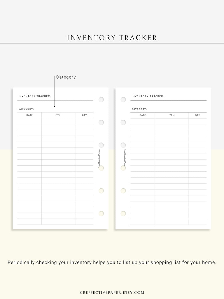 N115-3 | Home Inventory Tracker – CreffectivePaper