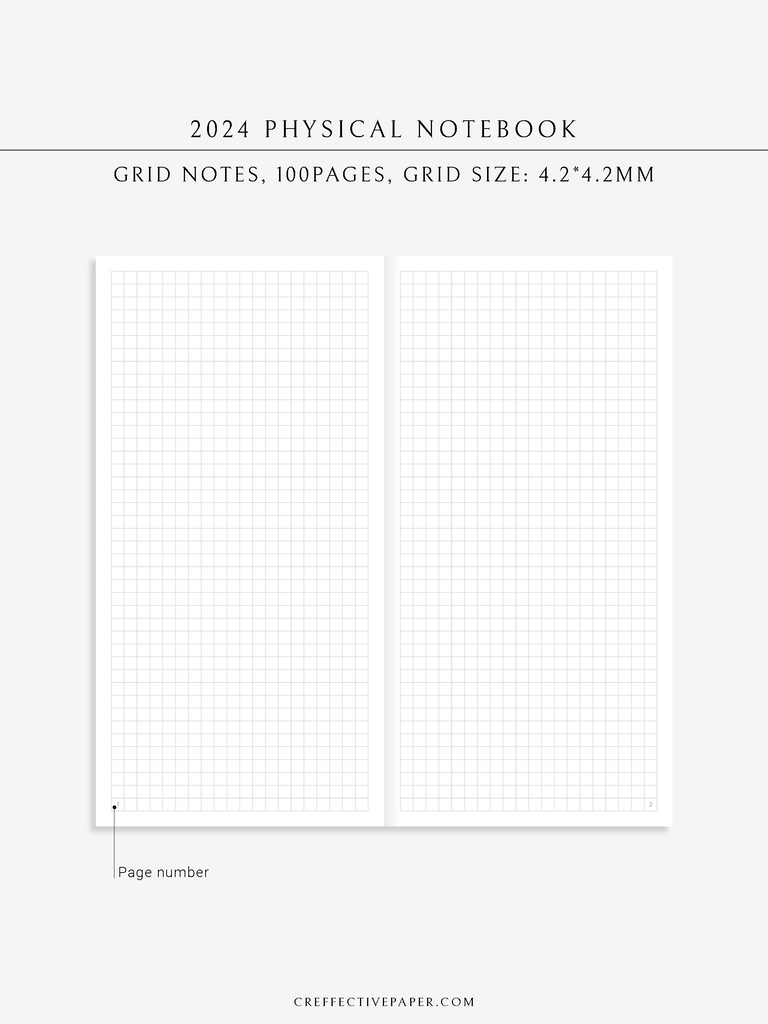 2024 Physical Weekly Notebook – CreffectivePaper
