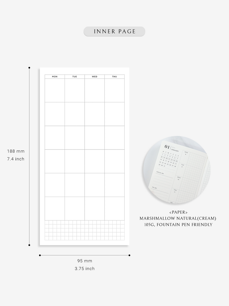 Undated Weekly Notebook, Weeks size – CreffectivePaper