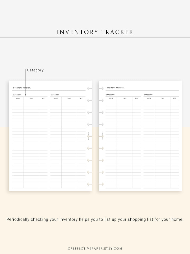 N115-3 | Home Inventory Tracker – CreffectivePaper