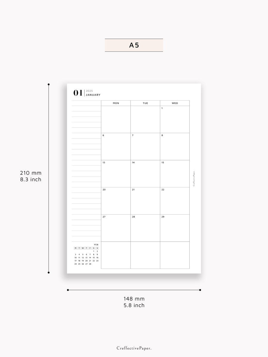 M127_2025 | 2025 Dated Monthly, MO2P – CreffectivePaper