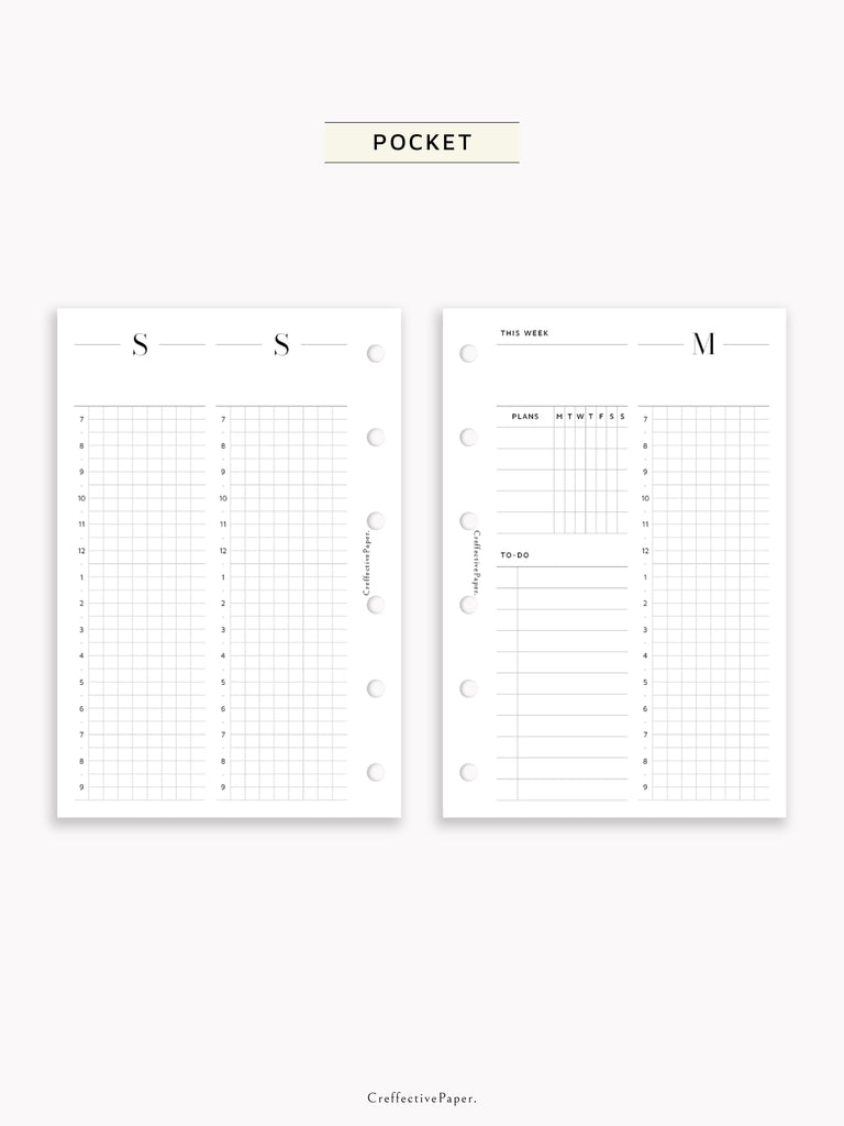 W130 | Weekly Planner, WO4P – CreffectivePaper