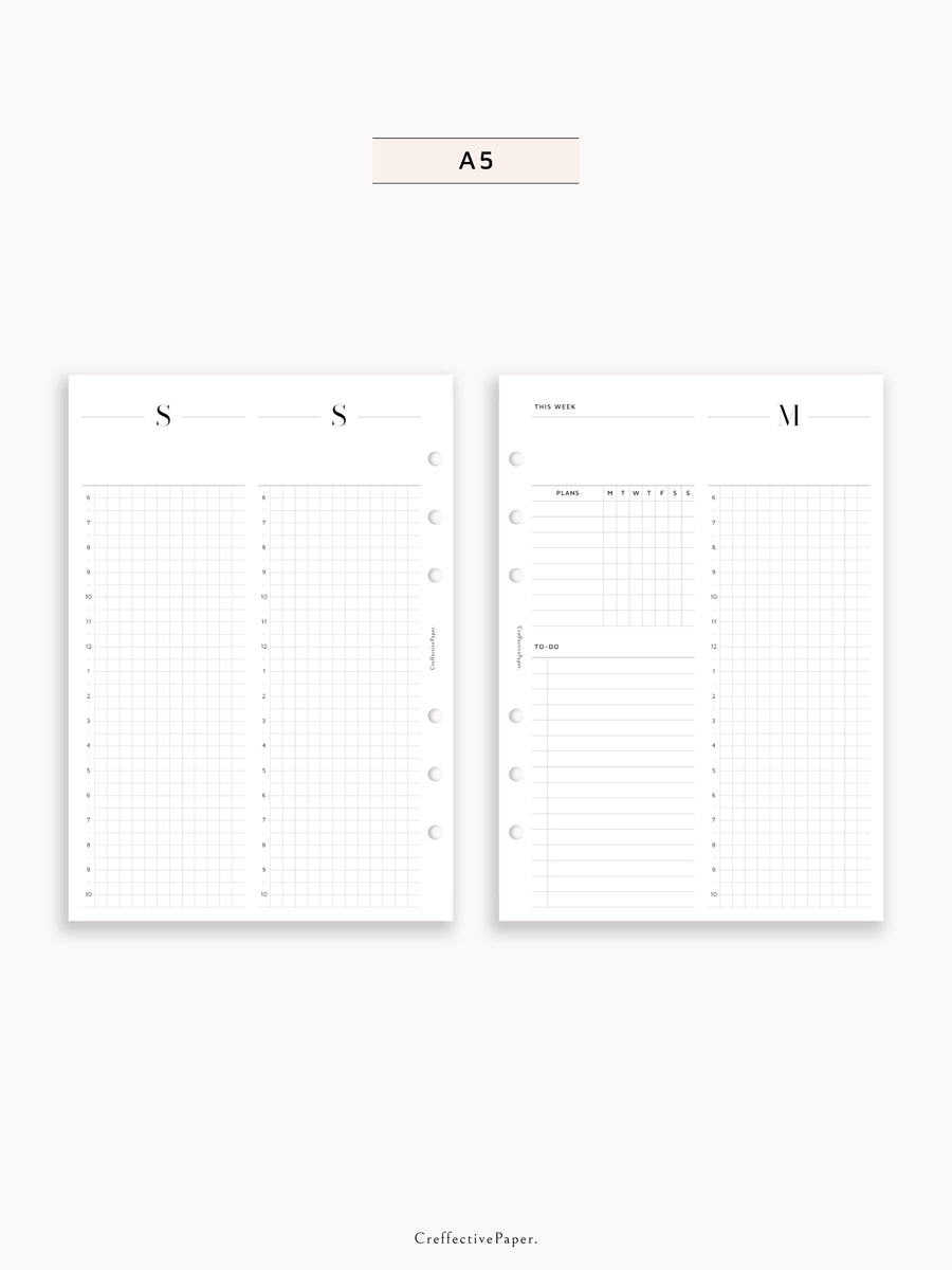W130 | Weekly Planner, WO4P – CreffectivePaper