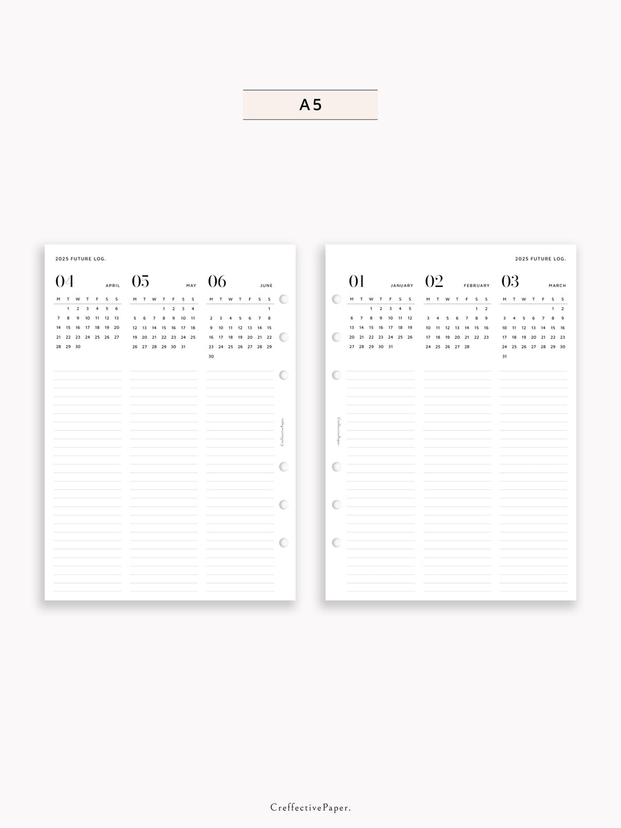 Y102_2025 | 2025 Future Log, Yearly Overview – CreffectivePaper
