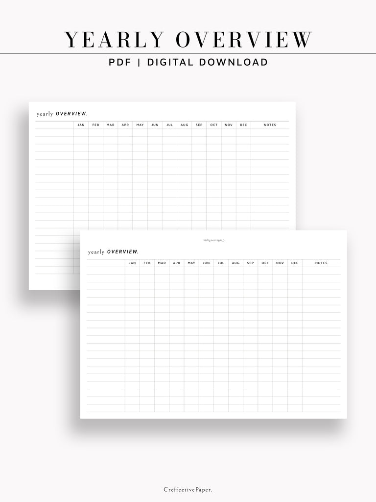 Y114 | Yearly Overview – CreffectivePaper