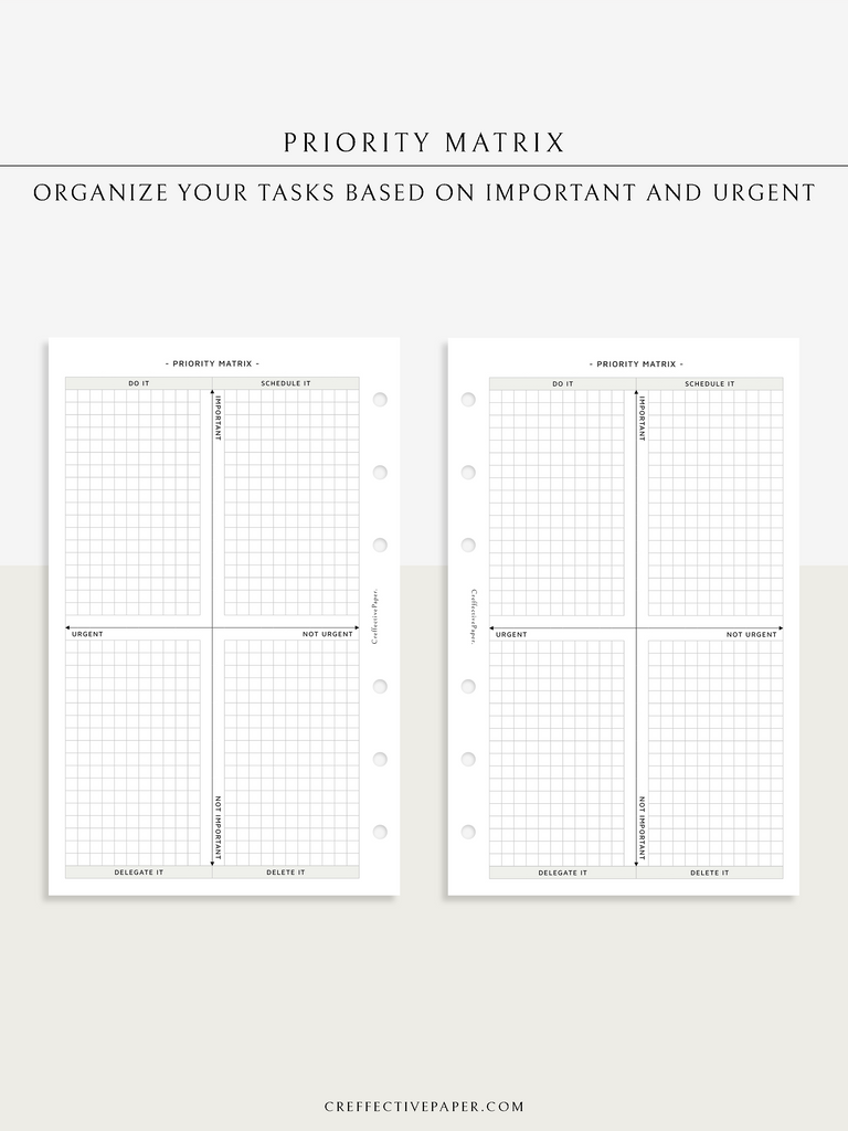 N133 | Priority Matrix – CreffectivePaper