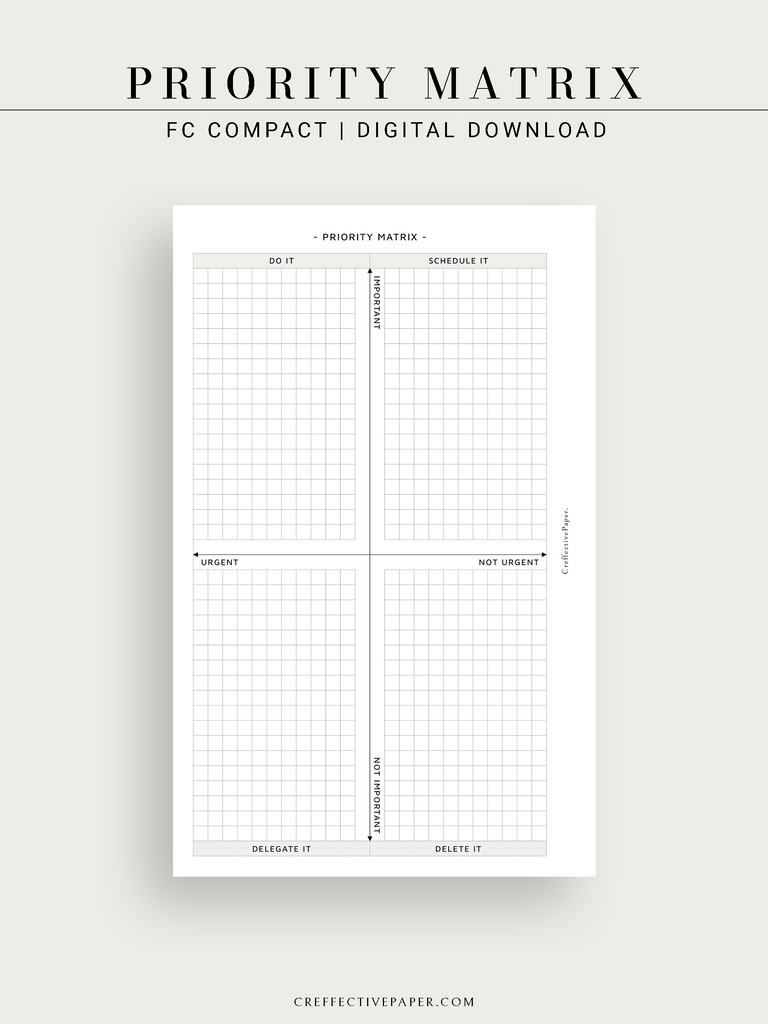 N133 | Priority Matrix – CreffectivePaper