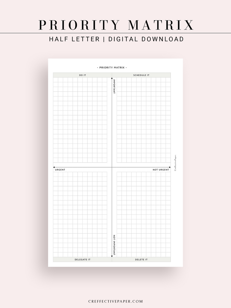 N133 | Priority Matrix – CreffectivePaper