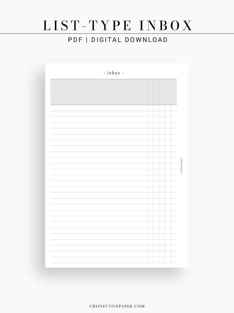 N116 | List-Type Inbox for Task, To-do, Project and Checklist ...