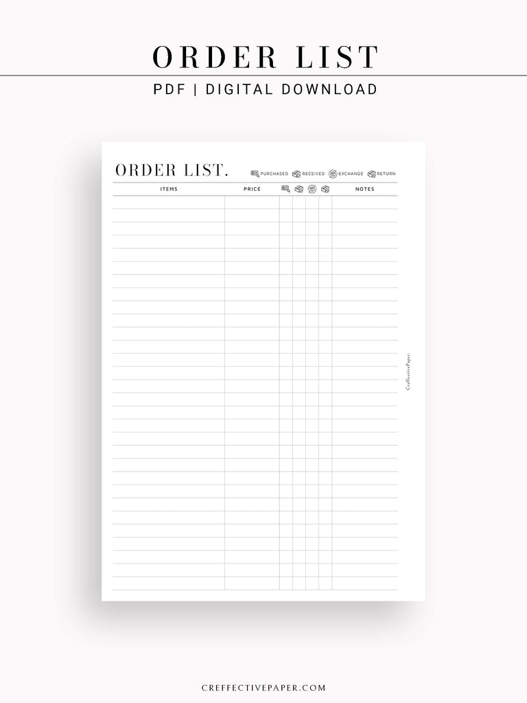 N125 | Order List, Online Shopping Tracker, Purchase History, Spending ...