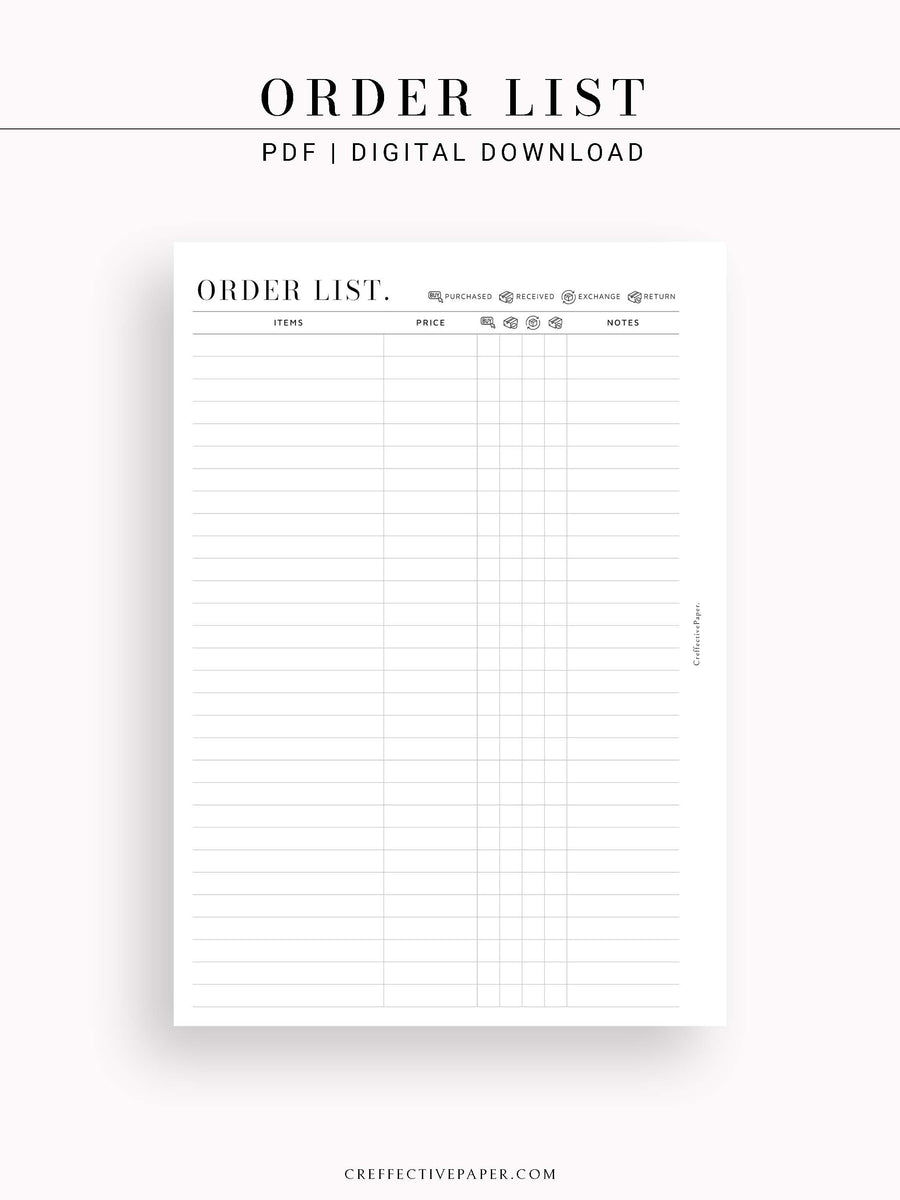 N125 | Order List, Online Shopping Tracker, Purchase History, Spending ...