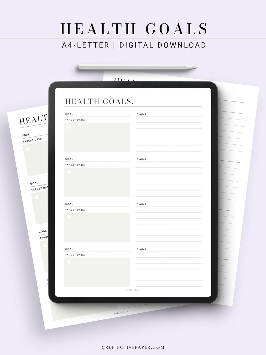 N121 | Wellness Journal Bundle, Body Health Care Planner Set ...