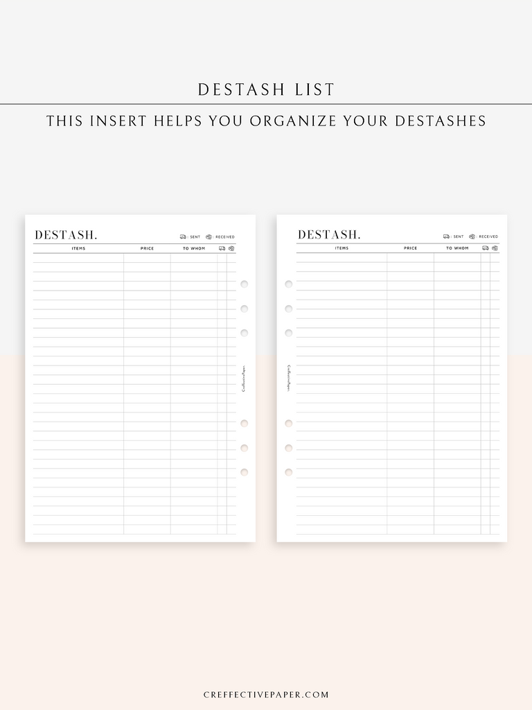 N132 | Destash List – CreffectivePaper
