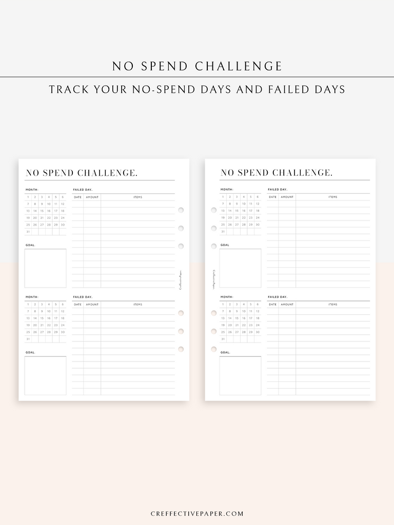 T133 | No Spend Challenge – CreffectivePaper