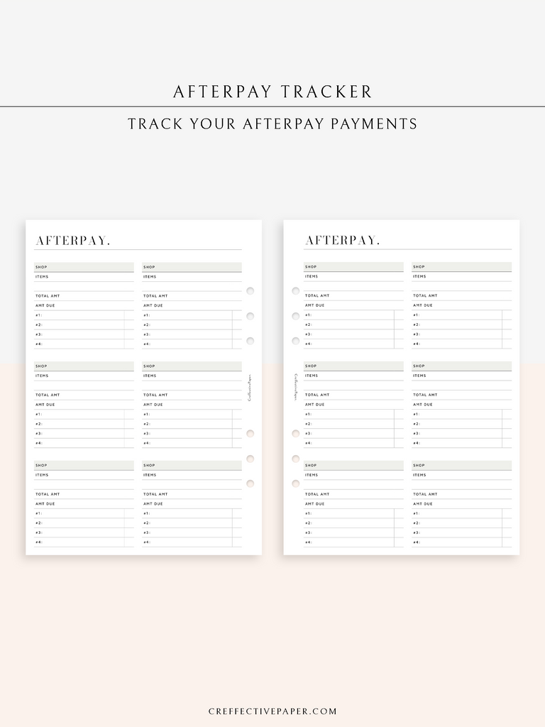 T131 | Afterpay Tracker – CreffectivePaper