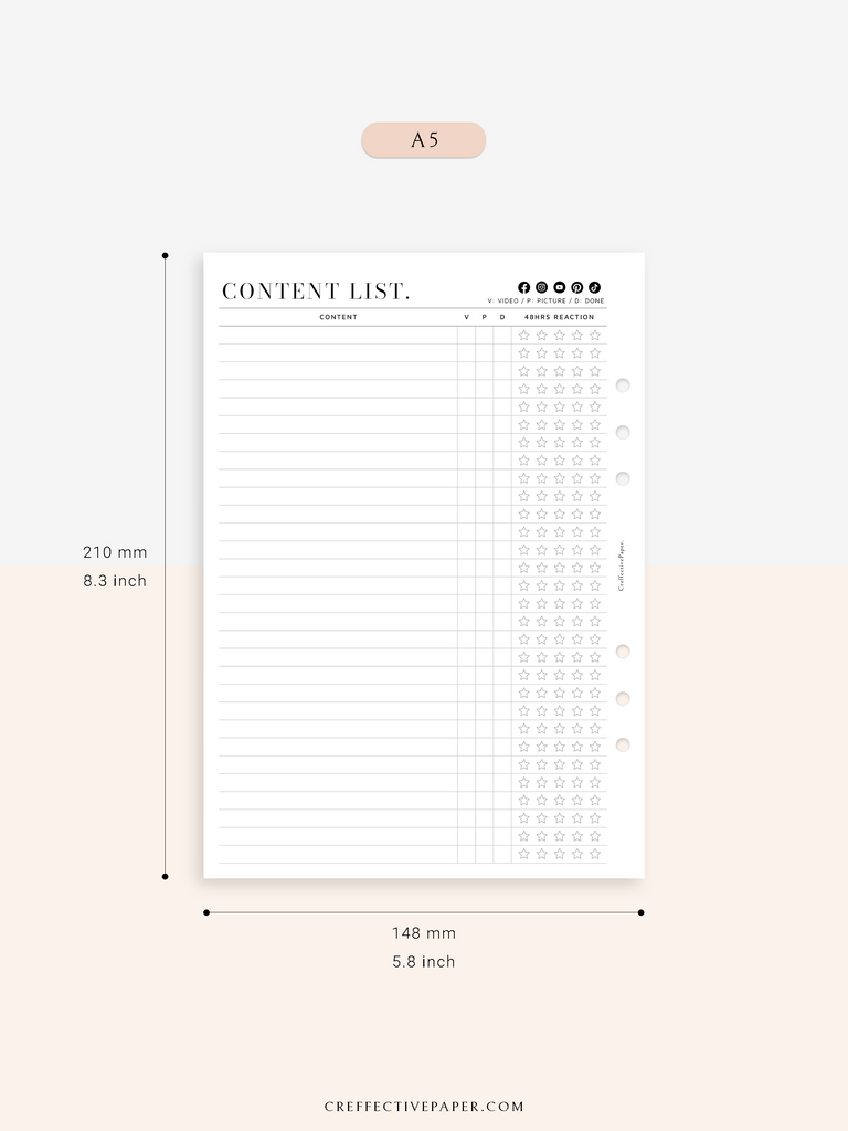 N131-2 | Contents List for Social Media – CreffectivePaper