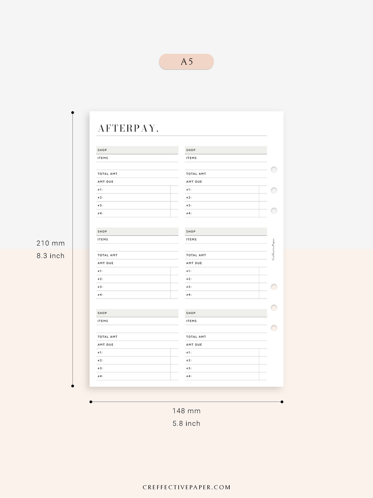 T131 | Afterpay Tracker – CreffectivePaper