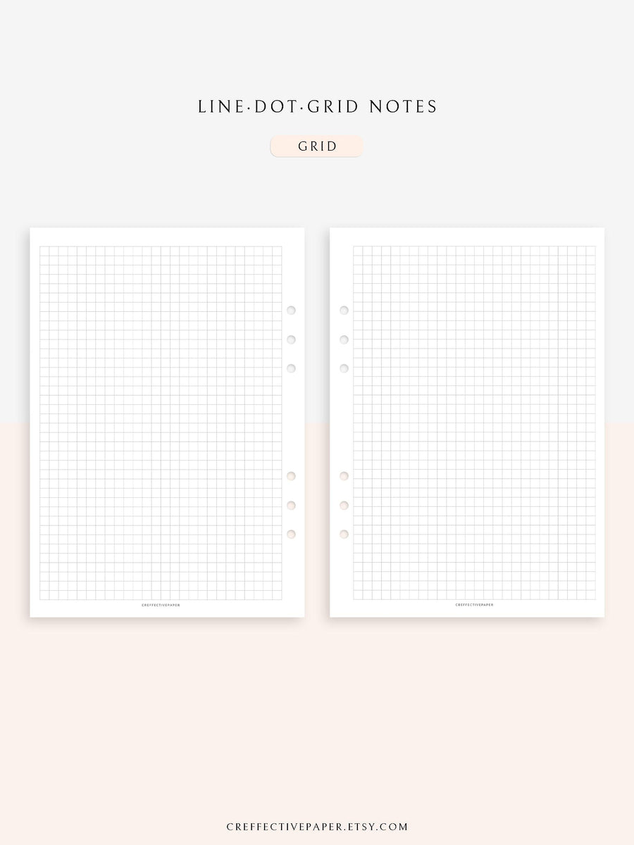 N101-3 | 5mm Line Dot Grid Notes – CreffectivePaper
