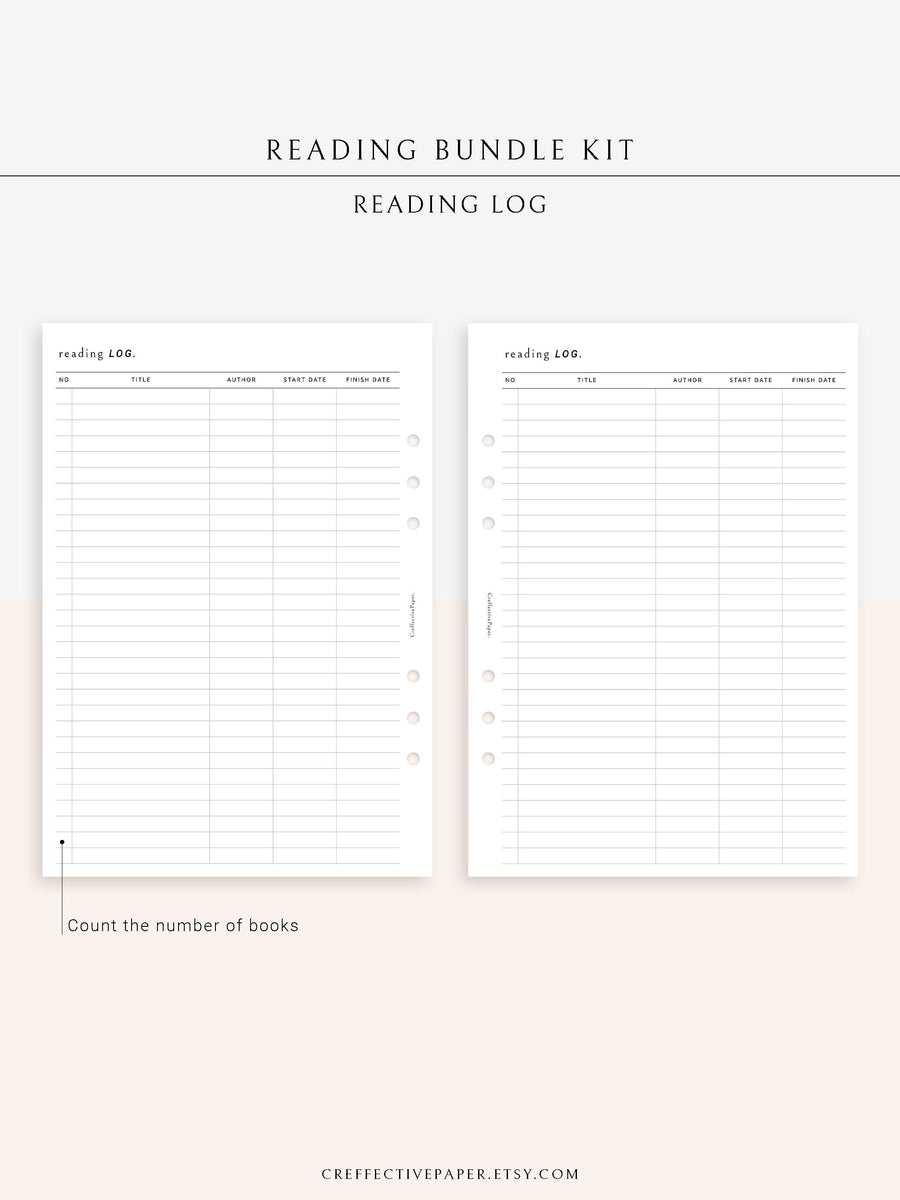 B102 | Book Review & Reading Journal Bundle Printable – CreffectivePaper