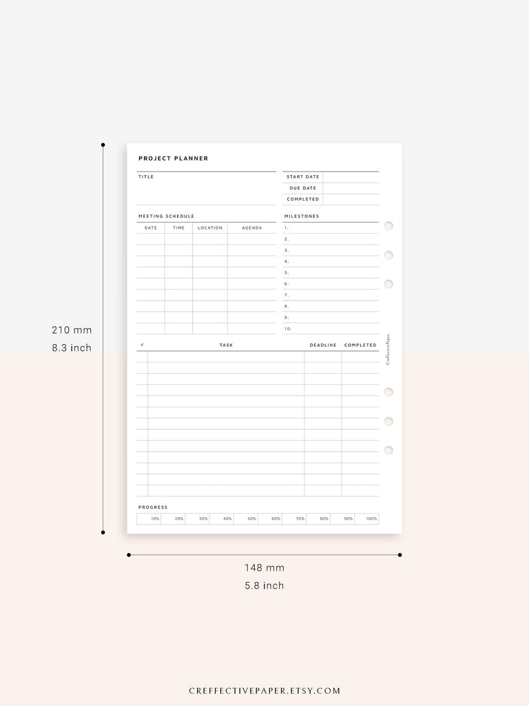 N106 | Project Planner Template – CreffectivePaper