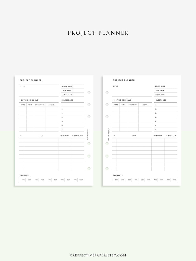 N106 | Project Planner Template – CreffectivePaper