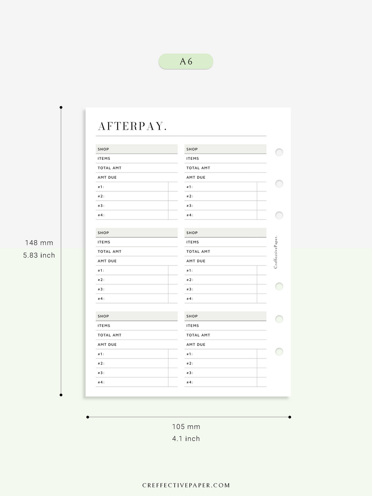 T131 | Afterpay Tracker – CreffectivePaper