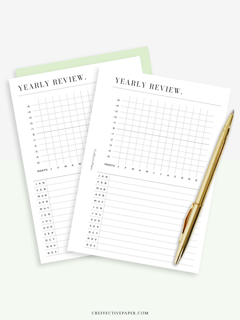 Y108 | Yearly Review, Year at a Glance, Yearly Overview – CreffectivePaper
