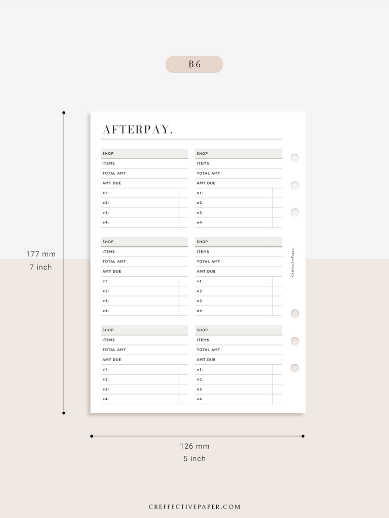 T131 | Afterpay Tracker – CreffectivePaper